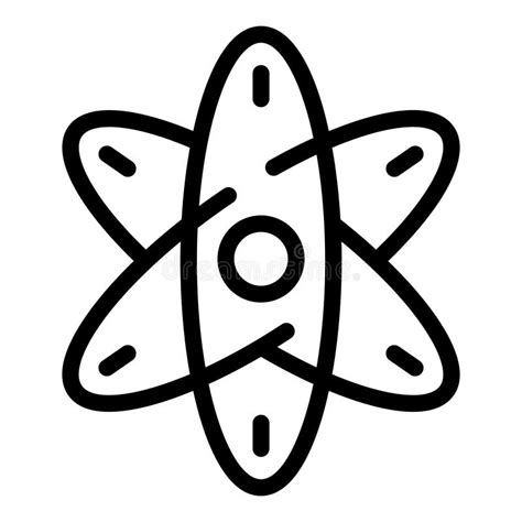 Atom Medical Care Icon Outline Vector Doctor Visit Stock Illustration