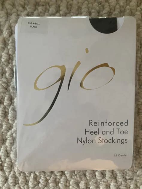 Gio Rht Reinforced Heel And Toe Nylon Stockings Size X Tall Perfects