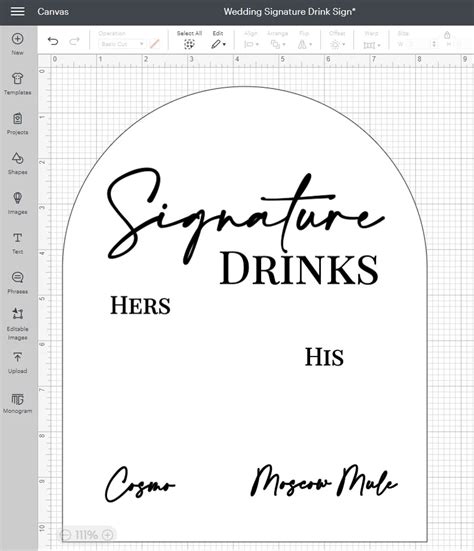 Create The Perfect Signature Drink Sign Modern Diy Bride