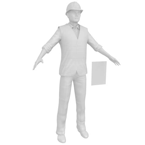 3d Female Engineer Model Turbosquid 1356271