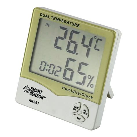 Sensor Inteligente Ar867 Lcd Higrómetro Digital Termómetro Medidor De