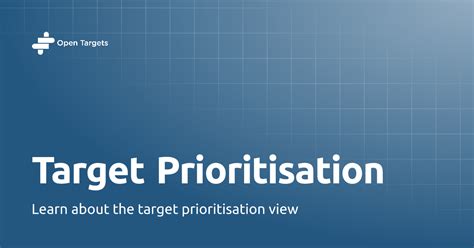 Target Prioritisation Open Targets Platform Documentation