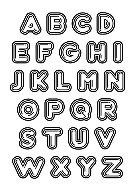 Cute Printable Bubble Letters Printable Word Searches