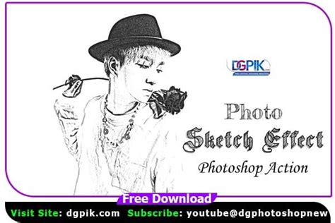 Photo Sketch Effect Photoshop Action Dgpik