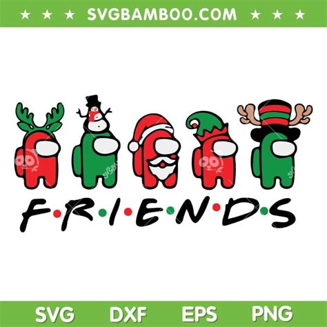 Among Us Christmas Friends Svg Png