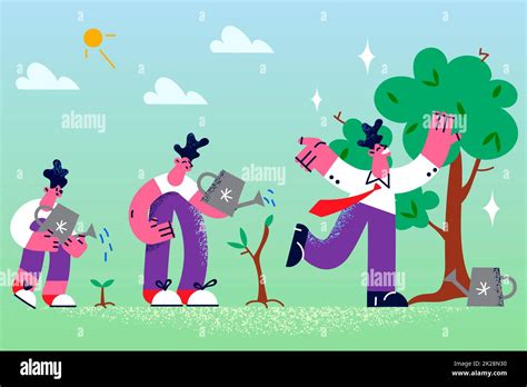 From Seedling To Tree Life Cycle Stock Photo Alamy