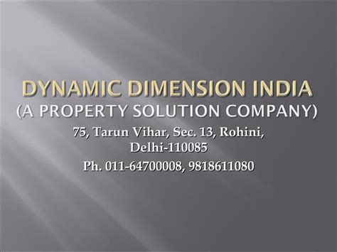 Dynamic Dimension Ppt