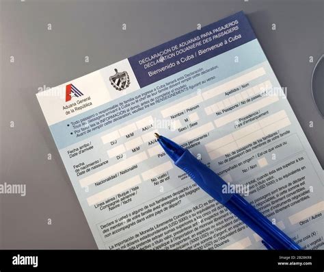 Cuba Visa Declaration Form This Form Should Be Completed By Any