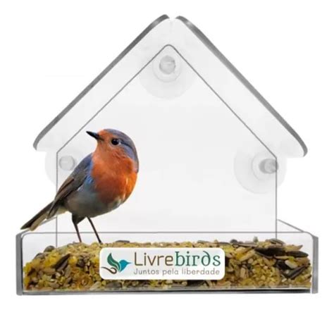 Alimentador Livre Birds Acrílico Ventosa Para Pássaros MercadoLivre