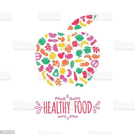 Healty Food Background Representing Stock Illustration Download Image Now Agriculture