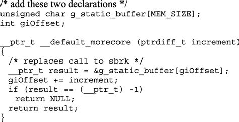 Illustrating The Technique For Modifying The Standard Unix Memory