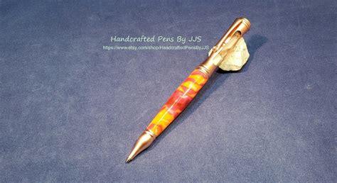 Hourglass Twist Ballpoint Pen Flat Rose Gold Plated With A Desert