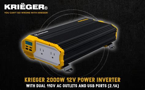 Refurbished KR2000 Krieger 2000 Watts Power Inverter 12V To 110V Inst