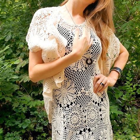 Crochet Dress Patterndetailed Tutorialcrochet High Low Dress Etsy