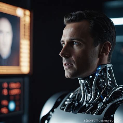 Artificial Intelligence Machine Surprising Man Stable Diffusion Online