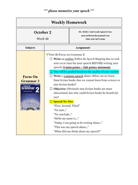 G2 Week 40 Hmw Sheet Pdf