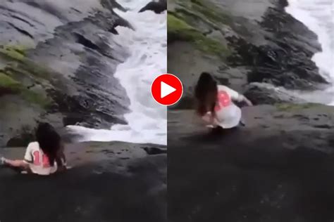 Ladki Ka Video पहाड़ी पर चढ़ते ही लड़की ने खो दिया बैलेंस फिसलते हुए