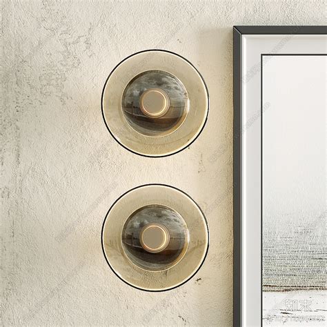 Gabrielscott现代圆形壁灯3d模型下载【id1122966552】知末3d模型网