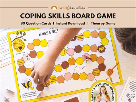 Coping Skill Therapy Board Game Group Therapy Game Social Emotional