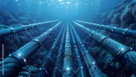 Undersea Cables Transmitting Data Across Oceans Visualize The Vast Network Connecting