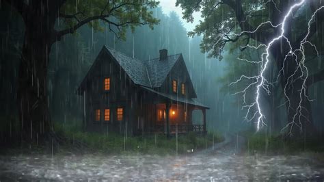Heavy Rain With Deep Thunder Sounds Thunderstorm Rain Sounds For