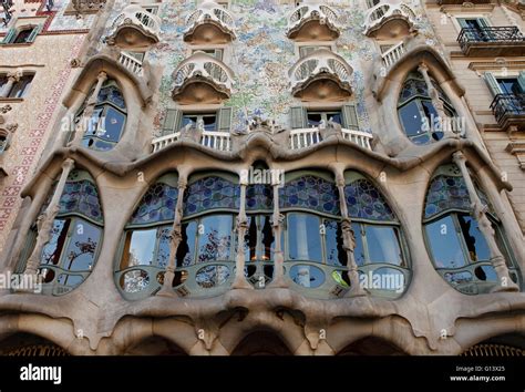 Casa Batlló von Antoni Gaudí in Passeo de Gracia Zentrum von Barcelona