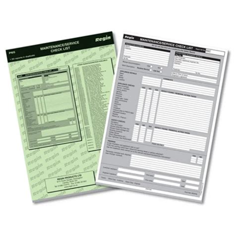 Regin Maintenance Service Check List P65