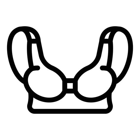 Cup Bra Icon Outline Style 15666296 Vector Art At Vecteezy