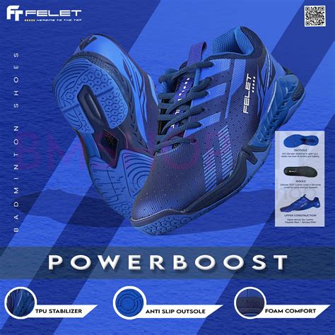 Felet Badminton Shoes Power Boost Series 6 Colors Lazada