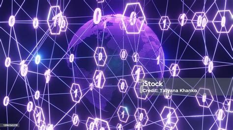 3d 렌더링 예술적 인포 그래픽 이진수 터널과 지구 지구 회전 3차원 형태에 대한 스톡 사진 및 기타 이미지 3차원 형태 가상현실 가상현실 시뮬레이터 Istock