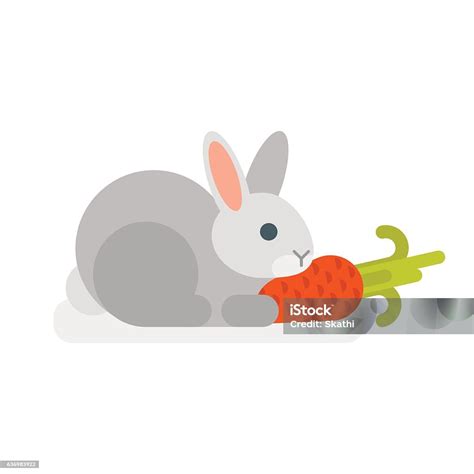 Ilustración De Ilustración Vectorial De Estilo Plano De Conejo Y Más