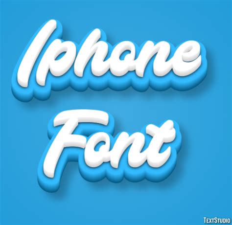 Iphone Font Text Effect And Logo Design Font