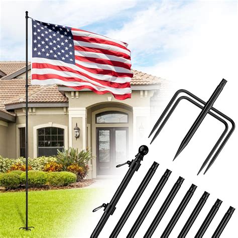 Zmtech 10 Ft Flag Pole In Ground Heavy Duty Flag Nepal Ubuy