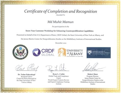 Muhit Mamun On Linkedin “know Your Customer Workshop For Enhancing Counter Proliferation…