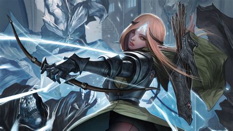 Archer Girl In Battle Undead Fantasy Art 4k Hd Wallpaper Rare