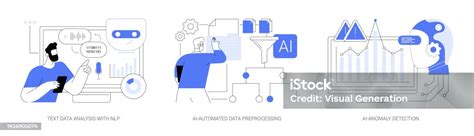 Ai Automation In Data Analysis Abstract Concept Vector Illustrations Stock Illustration