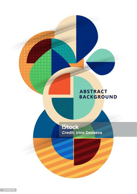동적 트렌디 한 기하학적 추상적 배경 현대 중복 둥근 모양 기업 디자인 포스터 배너 명함 엽서용 템플릿입니다 벡터 0명에 대한 스톡 벡터 아트 및 기타 이미지 Istock