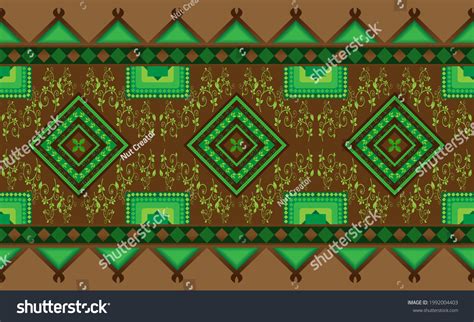 Fabric Flora Green Theme Full Pattern Stock Vector Royalty Free 1992004403 Shutterstock
