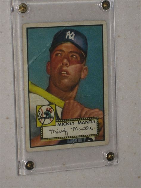 1952 Topps Mickey Mantle Rookie Card In A Screwdown Case Etsy
