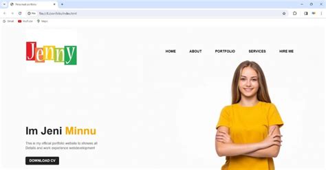 Webdevelopment Html Css Frontenddevelopment Portfolio Webdesign Jenisha R