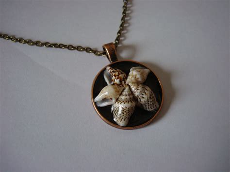 Collar Colgante De Caracol Concha De Mar 5 Conchas En Una Etsy