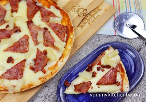 No Oven Hawaiian Pizza Yummy Kitchen