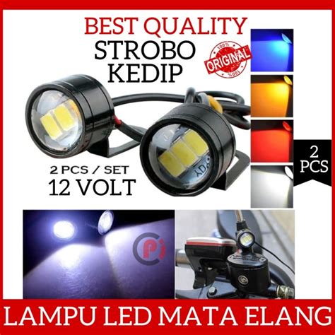 Jual Isi 2 Pcs Lampu Led Mata Elang Strobo Kedip Strobe 12v Motor Mobil