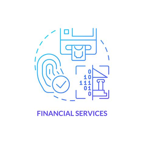 Financial Services Blue Gradient Concept Icon Biometric Technology Usage Abstract Idea Thin