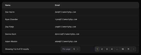 Text Column Tables Filament