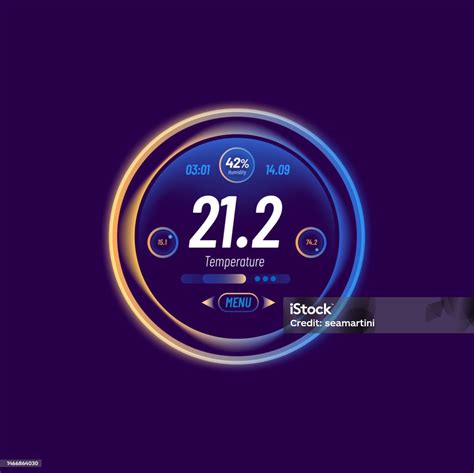 Thermostat Temperature Digital Control Dial Stock Illustration Download Image Now Graphical