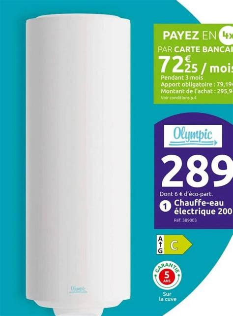 Chauffe Eau Lectrique Mr Bricolage Janvier 2024
