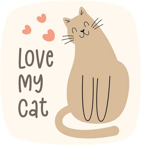 Premium Vector Love My Cat Sticker