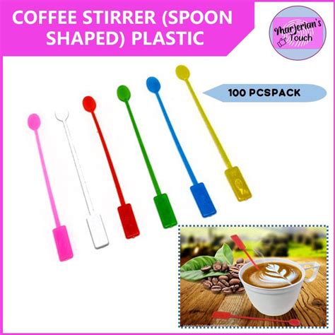 Coffee Stirrer Spoon Plastic Stirrer 100 Pcs Pack Cocktail Stirrer Tea Spoon Disposable Stirrer