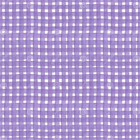 Seamless Violet Checkered Background Watercolor Hand Drawn Pattern For